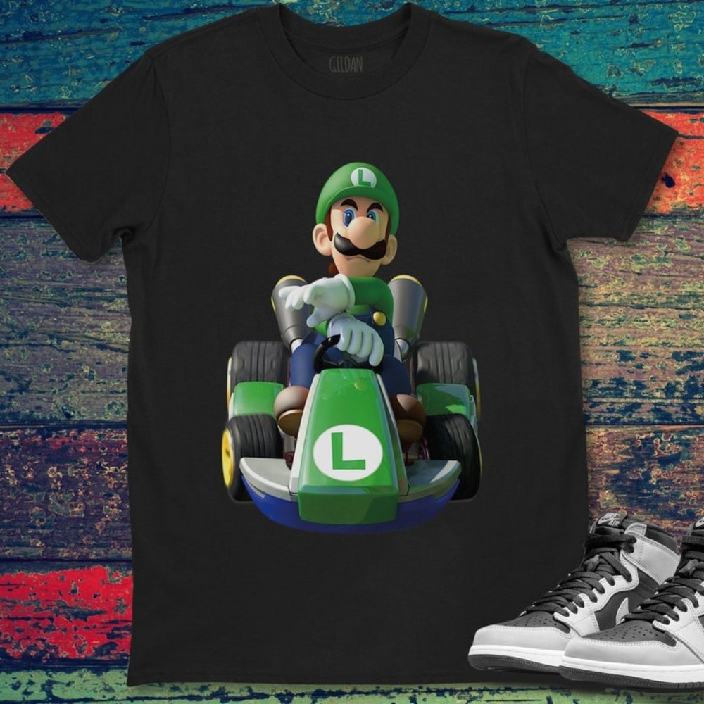Nintendo Mario Kart Luigi Driving Fast Graphic Unisex… - Gem